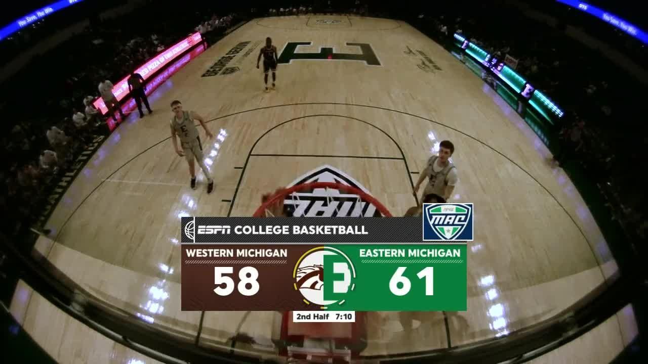 Anthony Crump elevates for flush vs. Eastern Michigan Eagles - ESPN Video