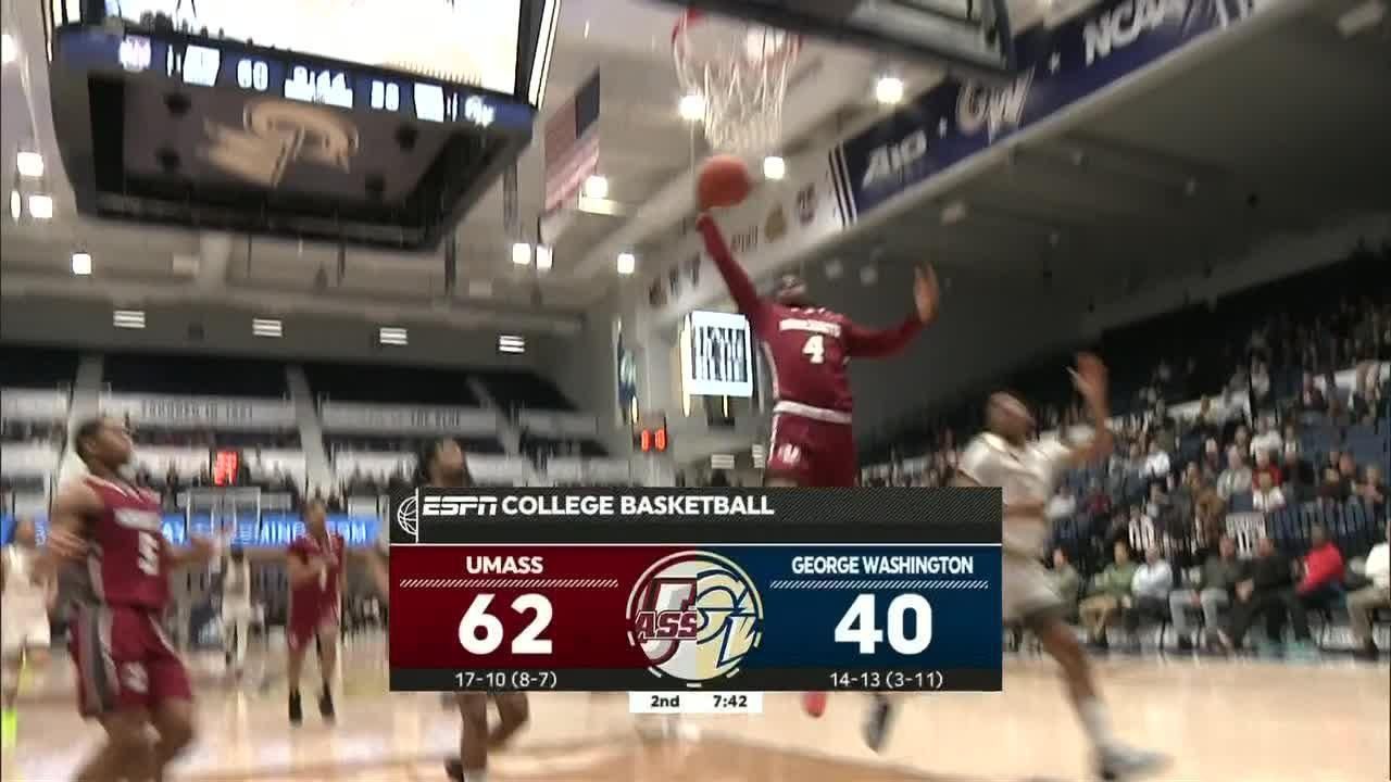 Robert Davis Jr. throws it down for UMass - ESPN Video