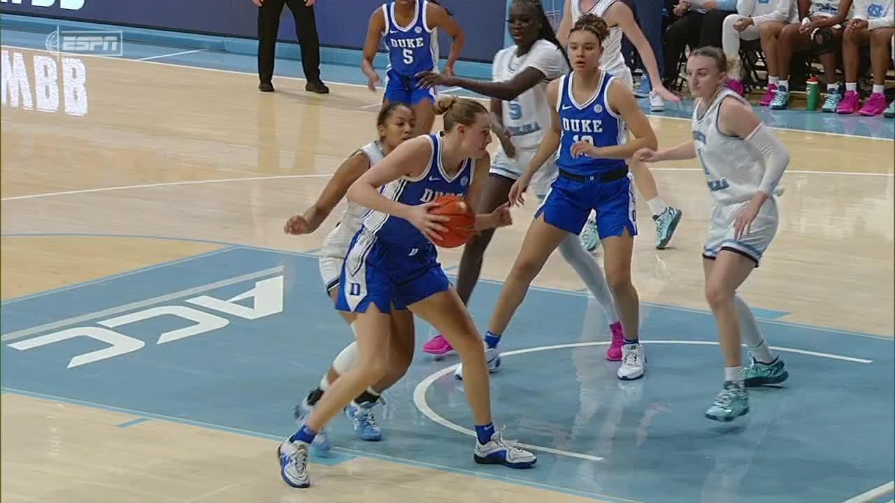 Indya Nivar rises to block the shot - ESPN Video