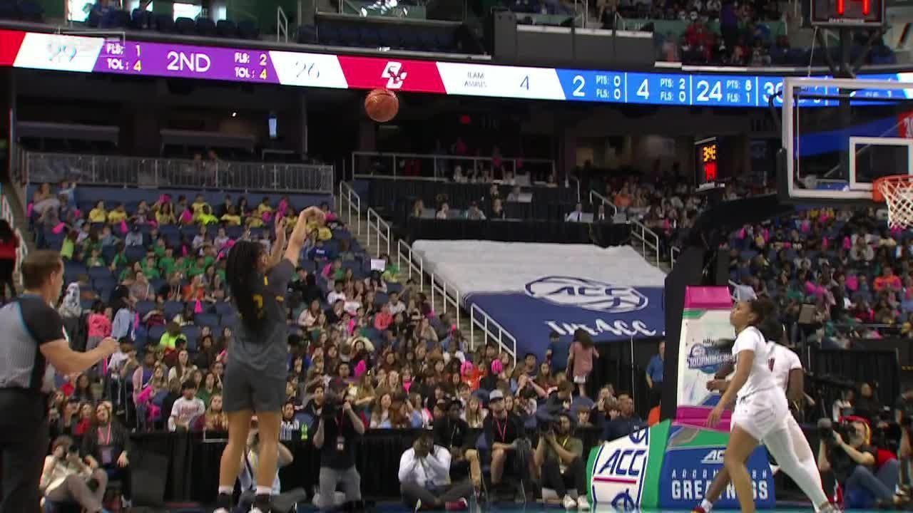 Teya Sidberry knocks down a wide-open 3 for Boston College - ESPN Video