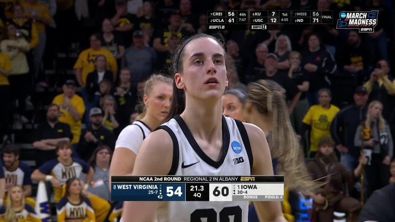 Caitlin Clark breaks Kelsey Plum's single-season points record - ESPN Video