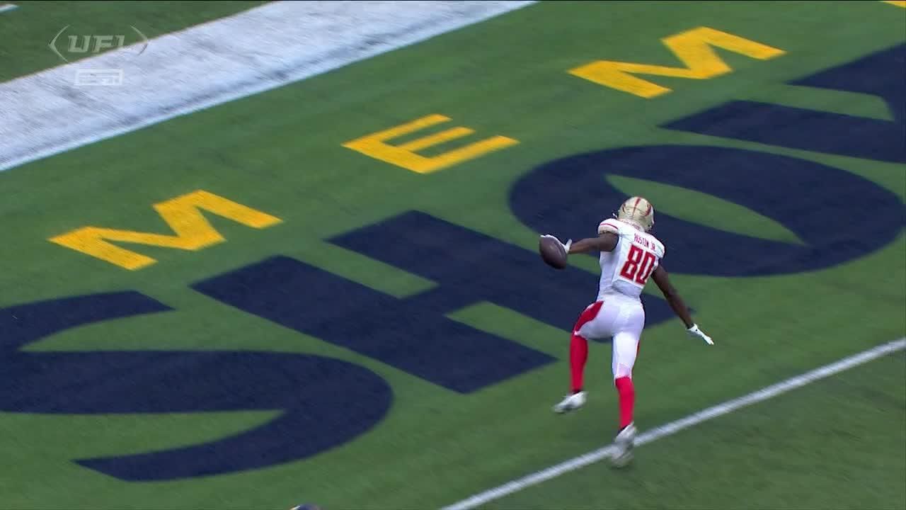 Kevin Austin Jr. burns a defender for a Stallion TD - ESPN Video