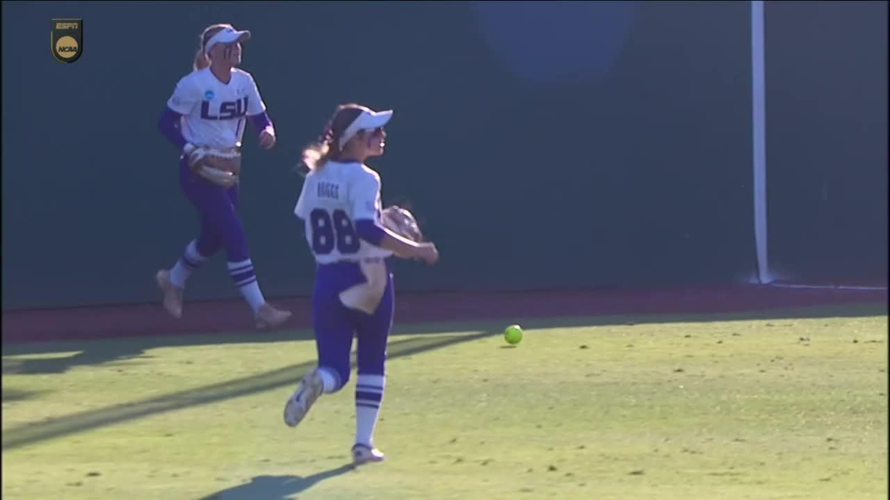 Taryn Kern belts a triple off the wall for Stanford - ESPN Video