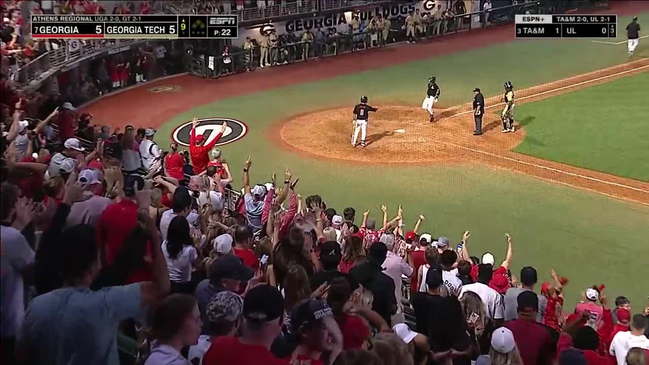 Kolby Branch mashes a dinger vs. Yellow Jackets - ESPN Video