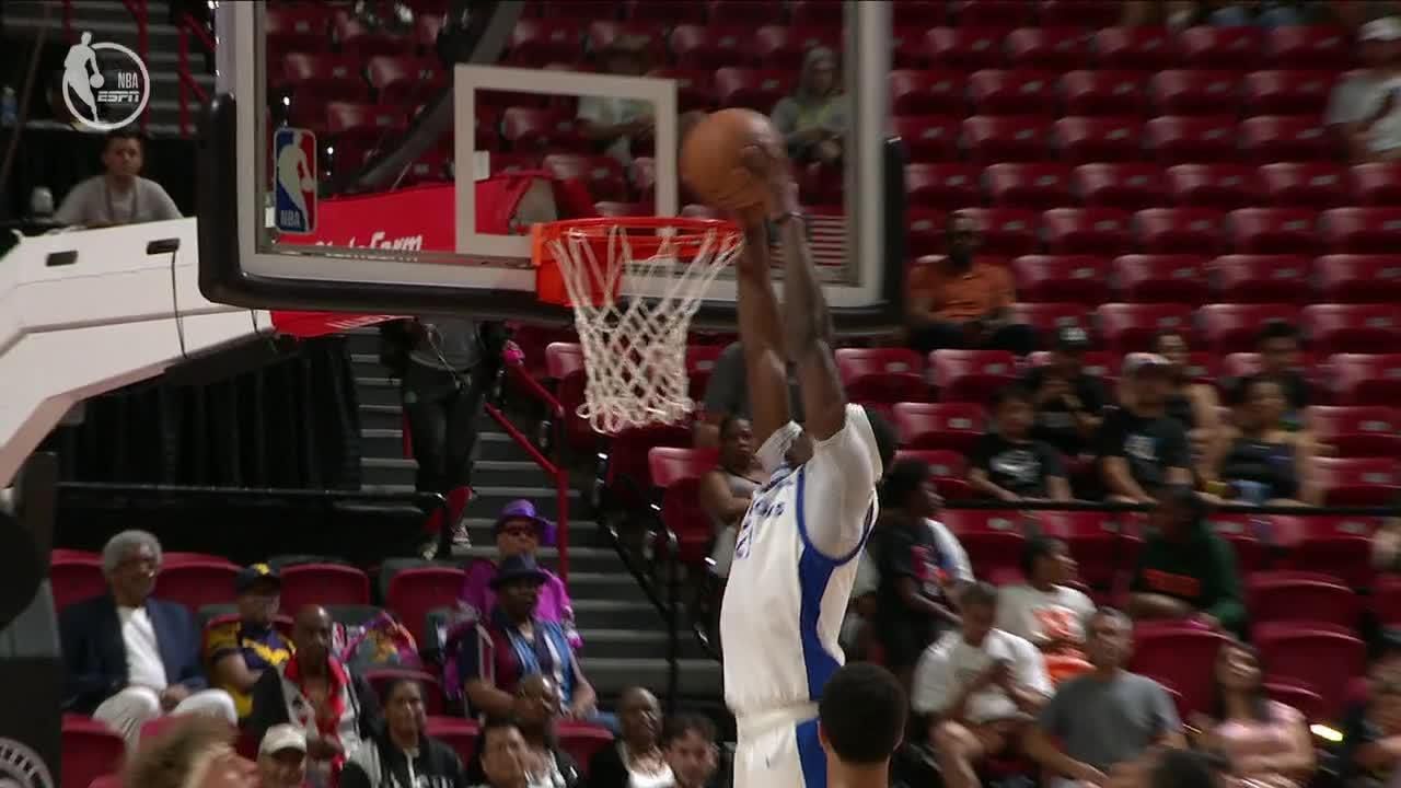 Brandin Podziemski lobs it up to Daeqwon Plowden for the jam - ESPN Video