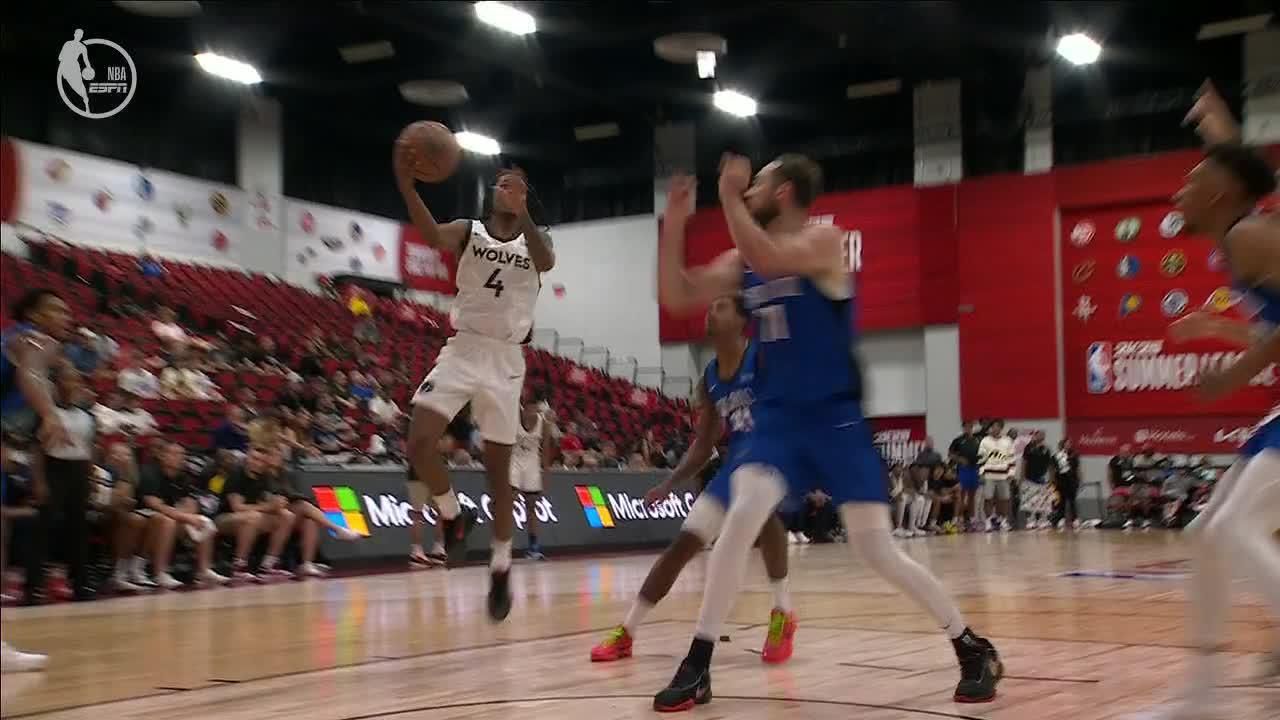 Jay Huff with the massive block at the rim - ESPN Video