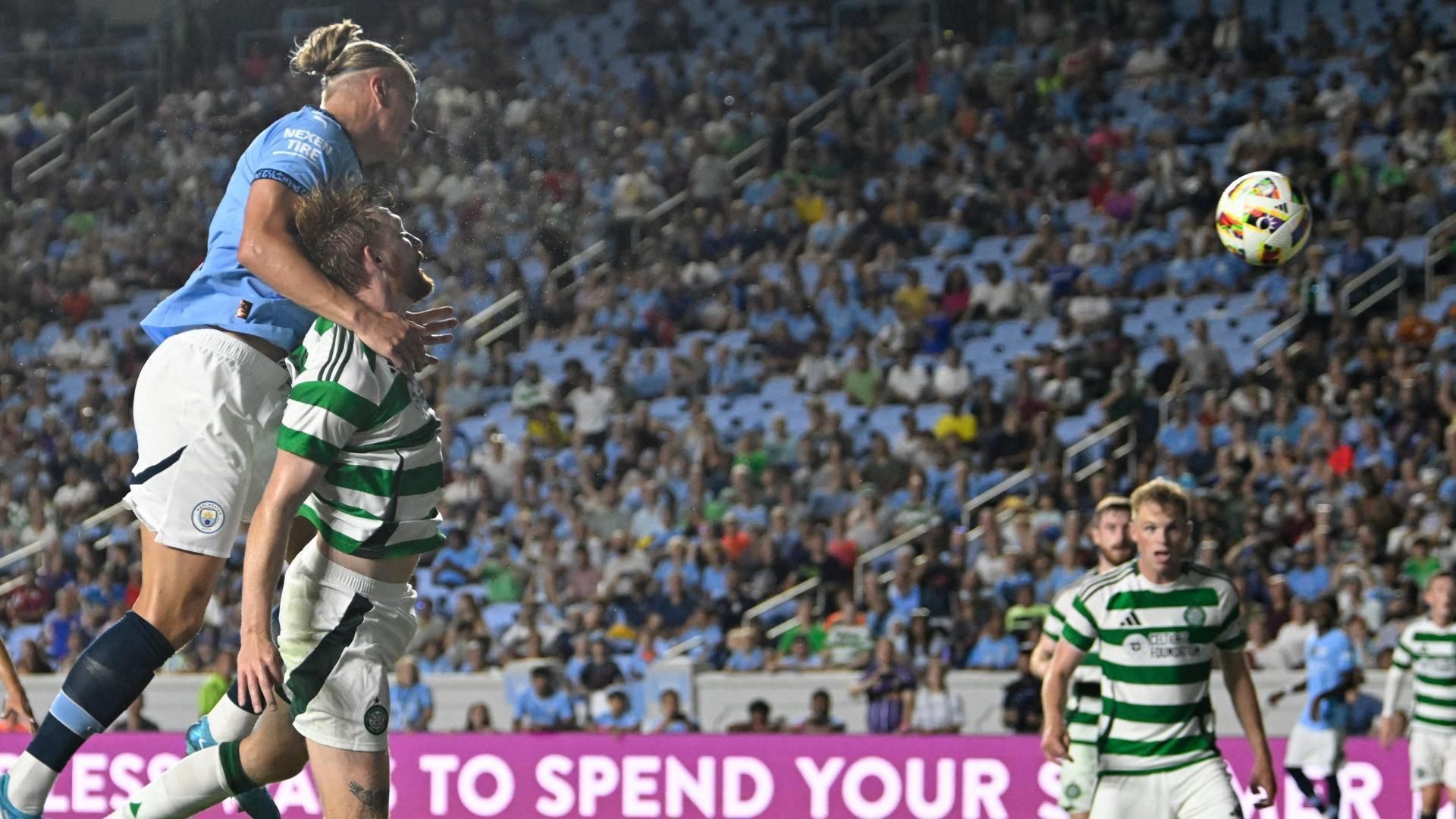 Erling Haaland rises up for powerful header to bring Man City level ...