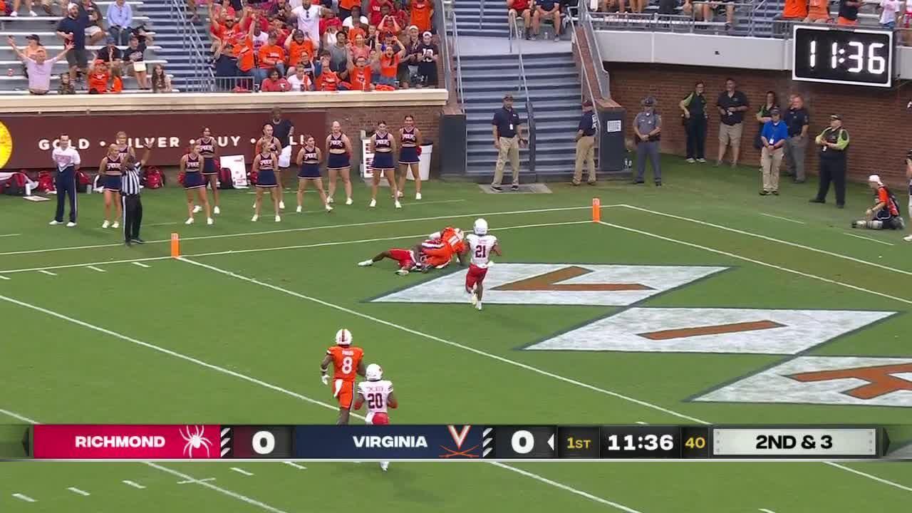 Colandrea shines as Virginia cruises past Richmond, 34-13 - ESPN