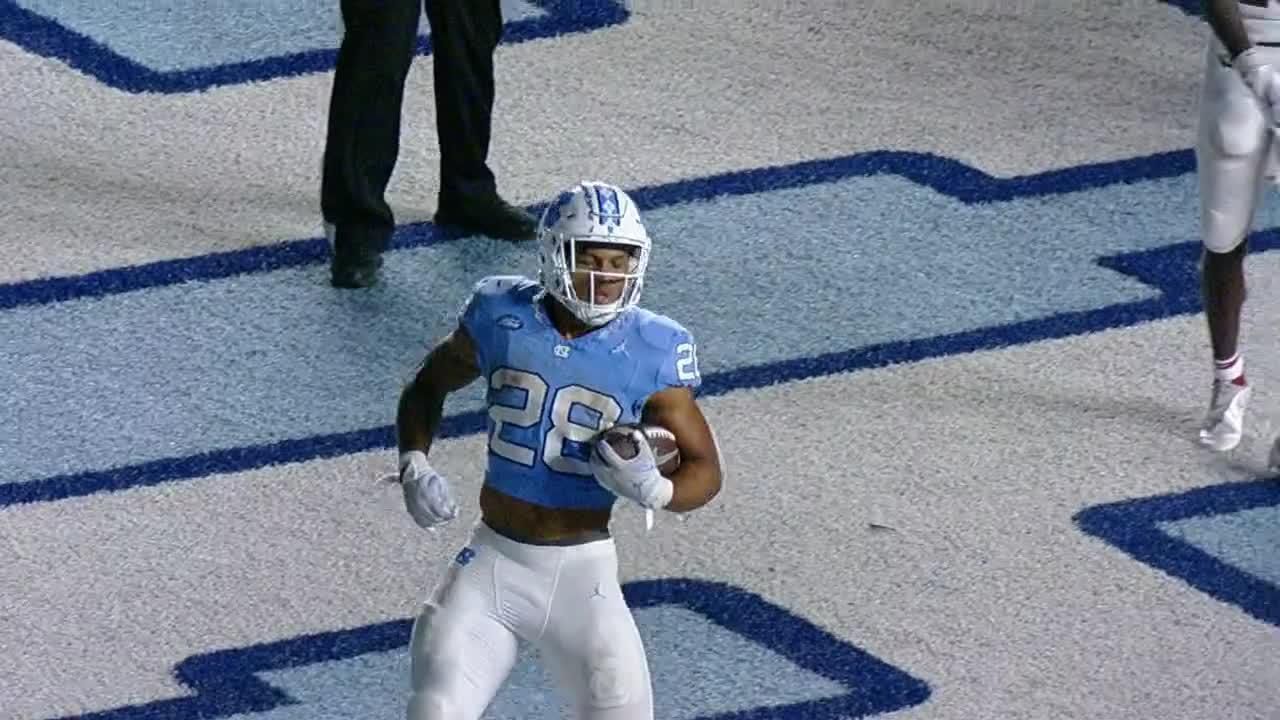 End Zone! Omarion Hampton scores 4-yard rushing touchdown - ESPN Video