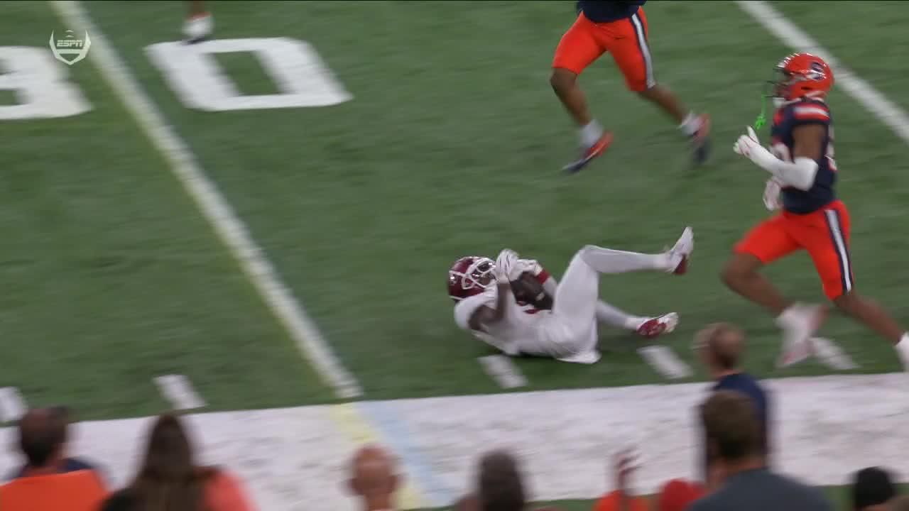 Chris Davis Jr. breaks off 47-yard rush - ESPN Video