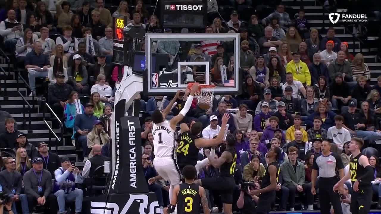 Victor Wembanyama throws down lob from Chris Paul for Spurs - ESPN Video