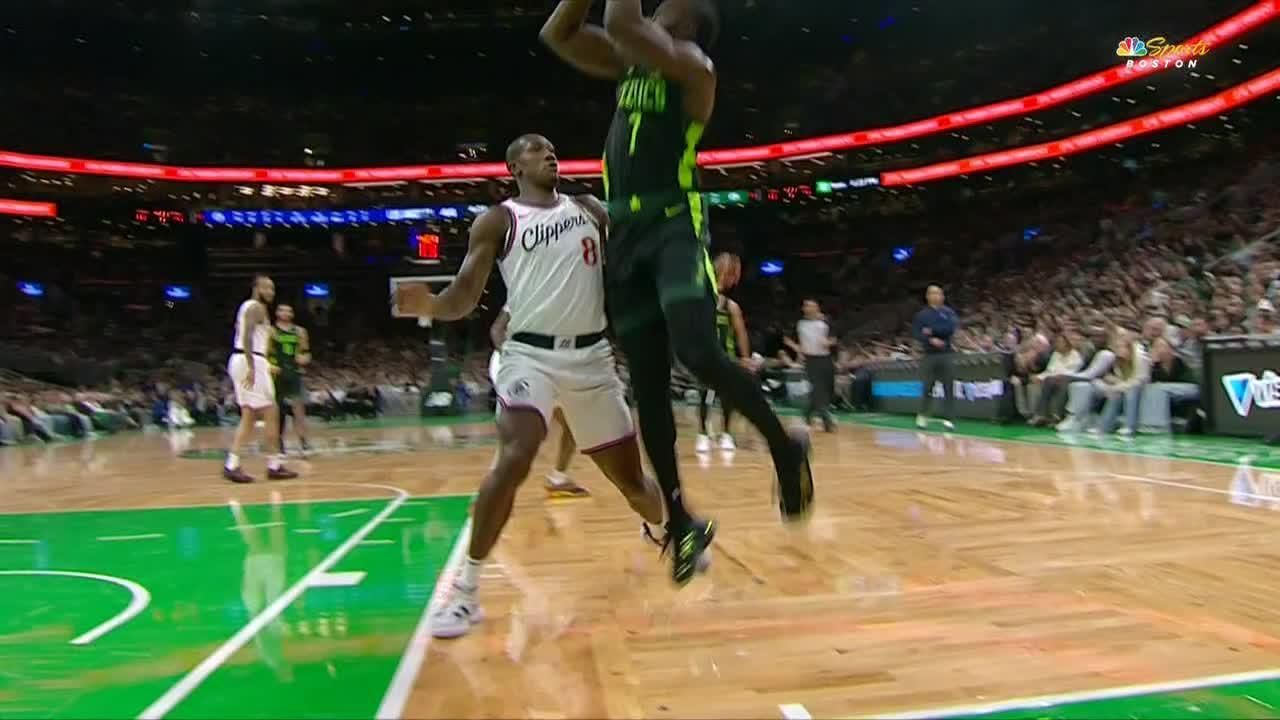 Jaylen Brown fights off defender for and-1 - ESPN Video