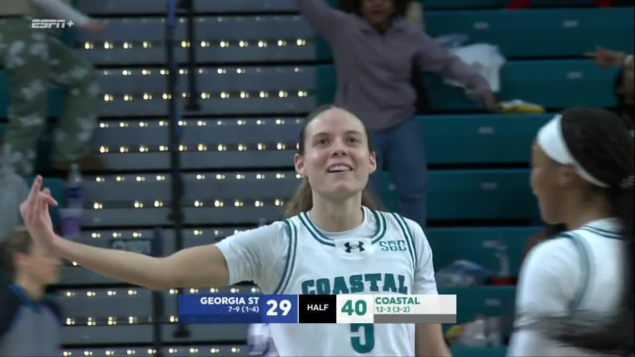 Kristin Williams beats the first half buzzer - ESPN Video