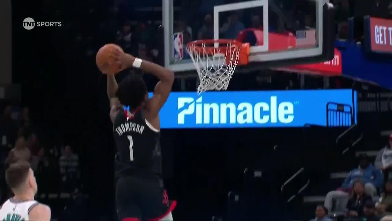 Amen Thompson throws it down in transition - ESPN Video