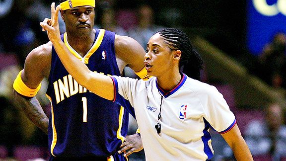 NBA referee Violet Palmer stands her ground