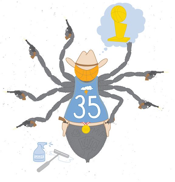 Art work: Kevin Durant is ... the Durantula! - ESPN - Visuals - ESPN ...