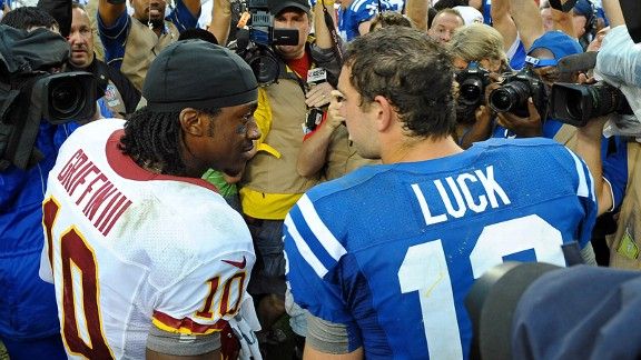 NFL- QBR - Robert Griffin III is ahead of Andrew Luck's development