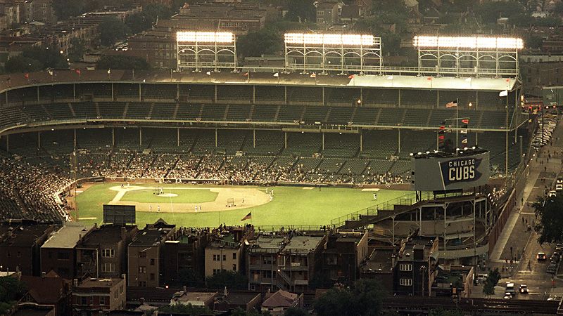 Wrigley Field first night game 25 years ago - ESPN