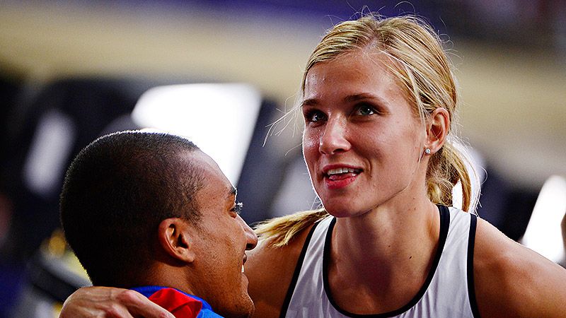 Honeymooning Brianne Theisen Eaton, Ashton Eaton fall shy of double ...