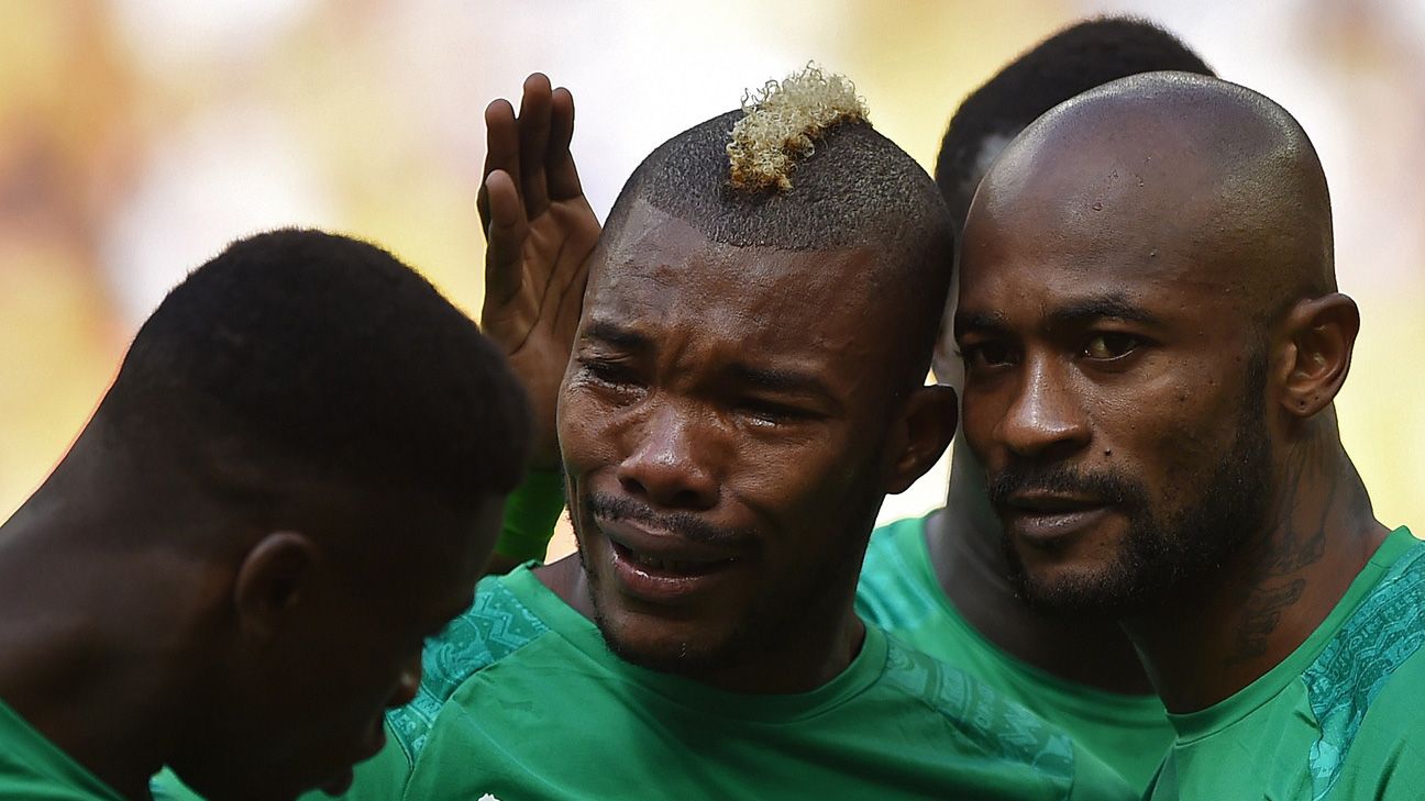 Serey Die of Ivory Cost explains his pre-match crying during anthem - ESPN