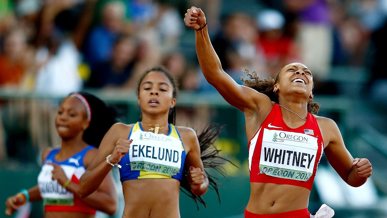 Kaylin Whitney wins IAAF 200 meters - ESPN