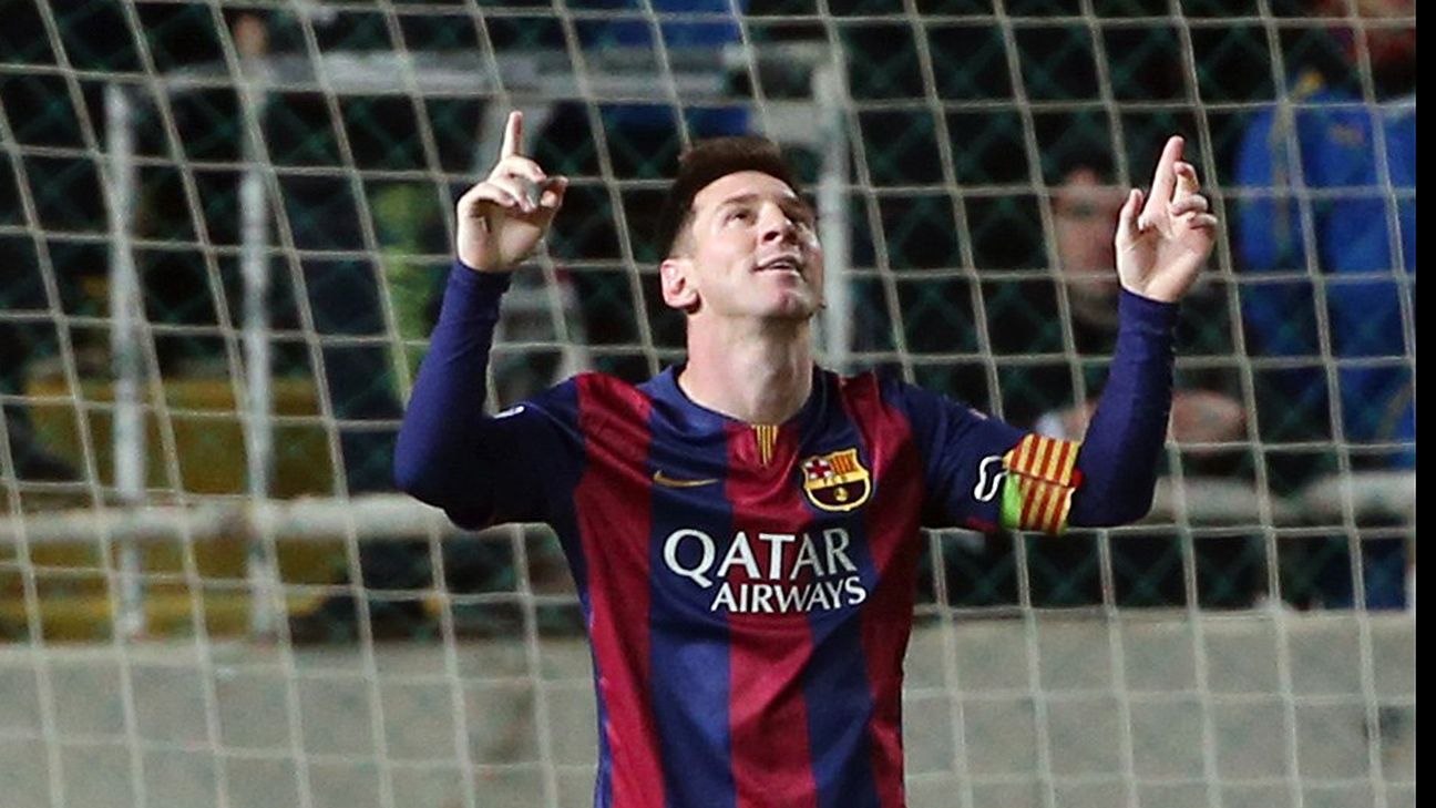 Barcelona's Lionel Messi 'very happy' with Champions League goal record ...