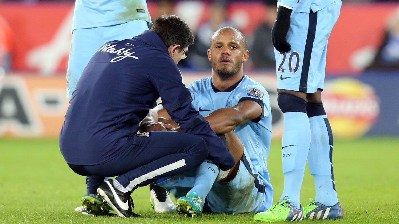 Vincent Kompany's injury history makes unhappy reading for Man City - ESPN