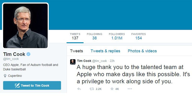 Apple CEO and Duke fan Tim Cook trolls UNC while promoting new watch ...