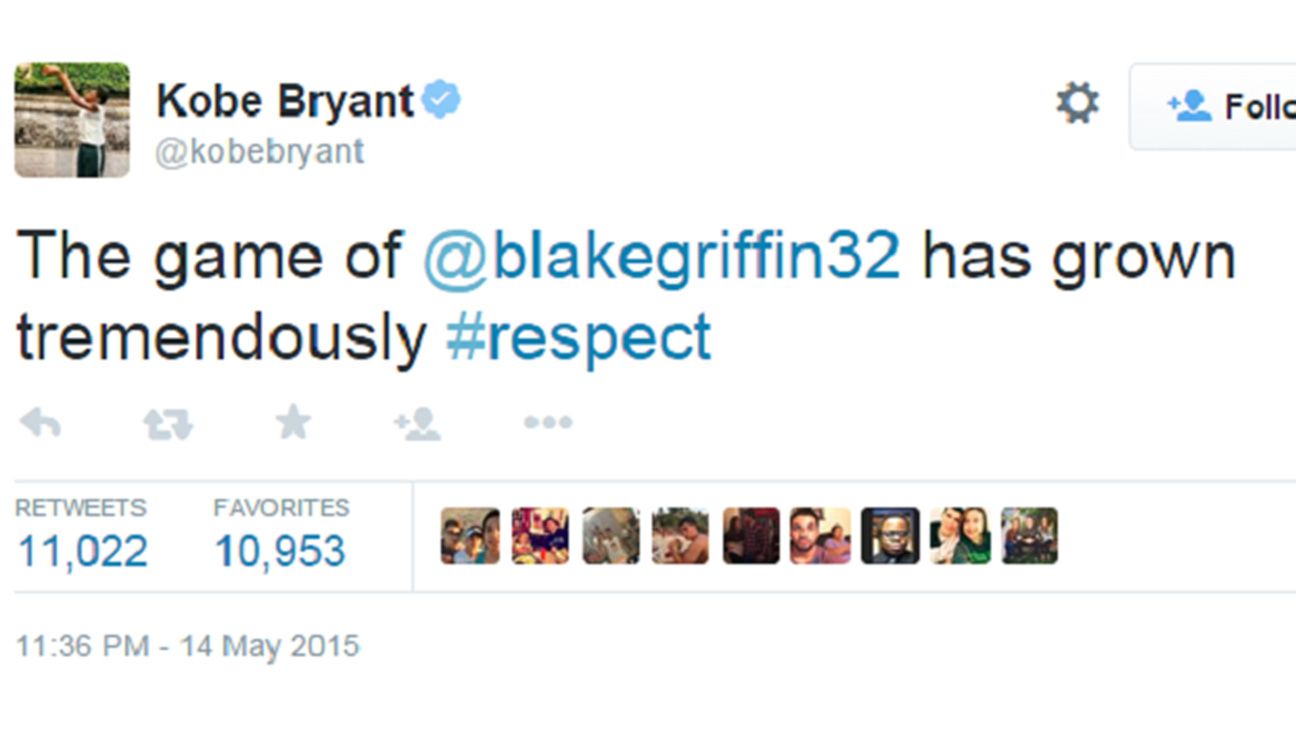 Kobe Bryant shows respect for Blake Griffin on Twitter ... but don't ...