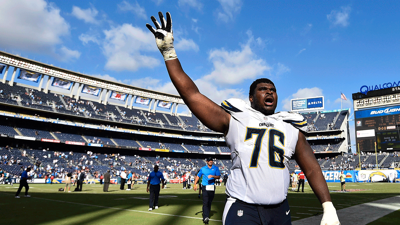 Offensive line rotations still work in progress for San Diego Chargers ...