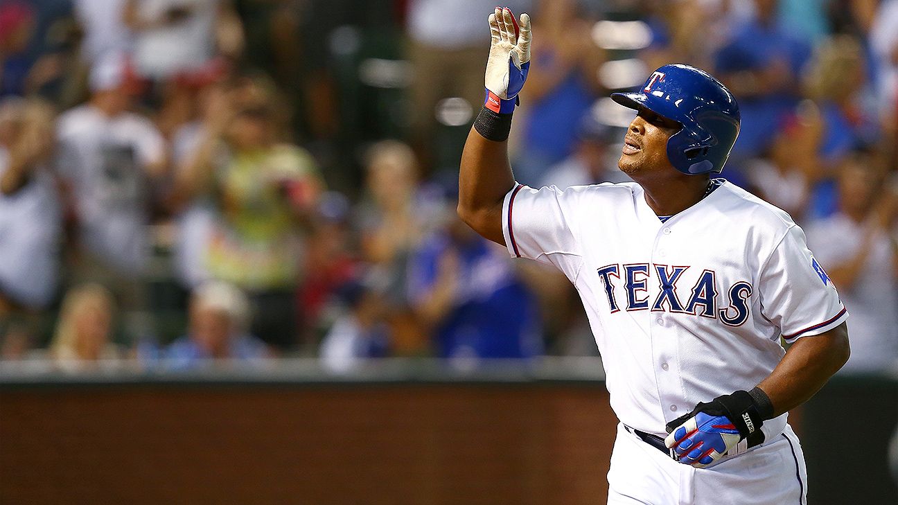 Adrian Beltre of Texas Rangers hits for third cycle, vs. Houston Astros ...