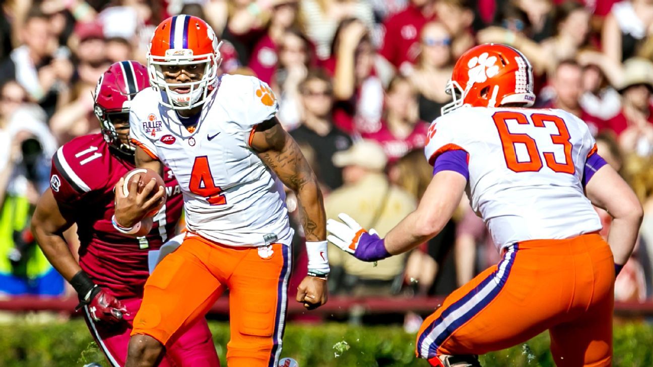 Deshaun Watson helps Clemson stay perfect with win at South Carolina ...