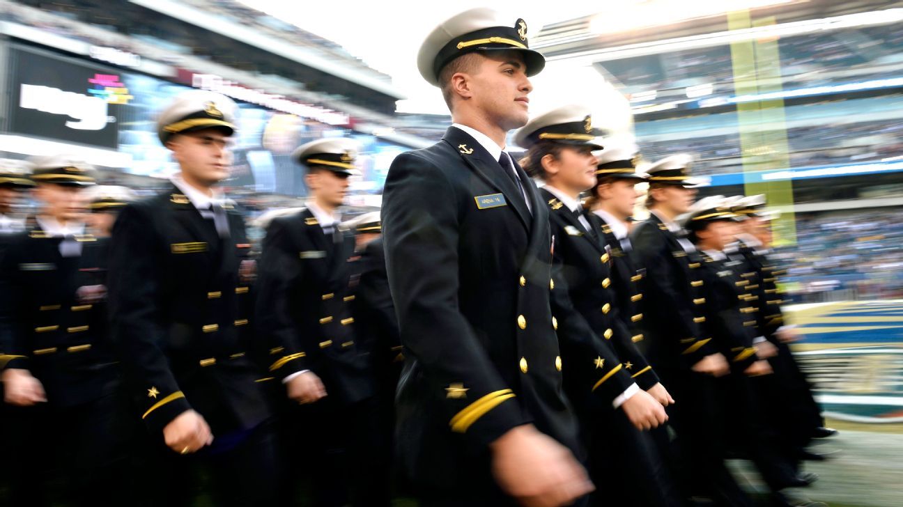 Navy unveils modernized 1963 throwbacks for game vs. Army - ESPN