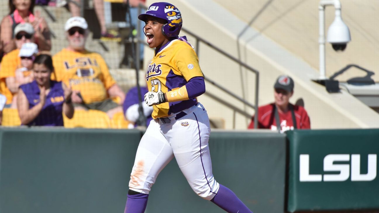 espnW NCAA softball player of the week Bianka Bell of LSU Tigers - ESPN