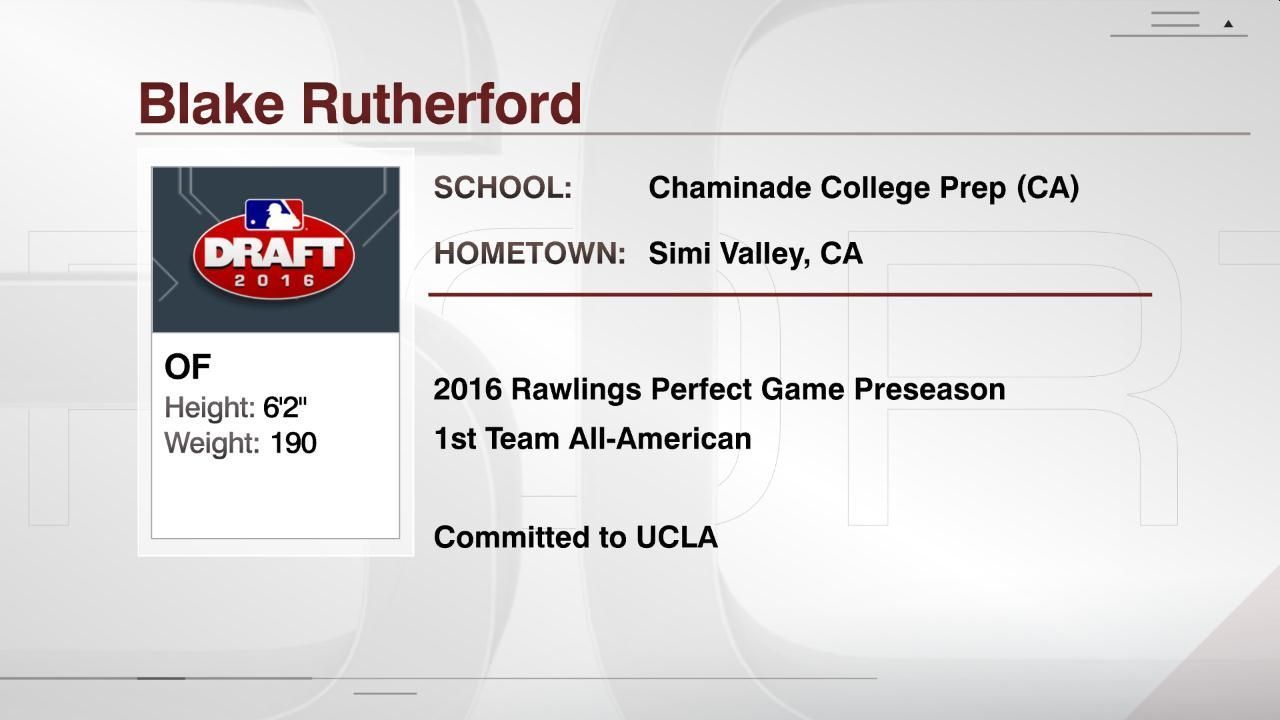 New York Yankees draft outfielder Blake Rutherford at No. 18 - ESPN