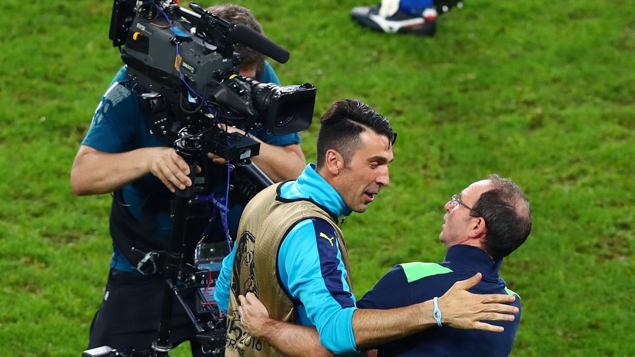 Gianluigi Buffon joins in with Irish celebrations following Italy ...