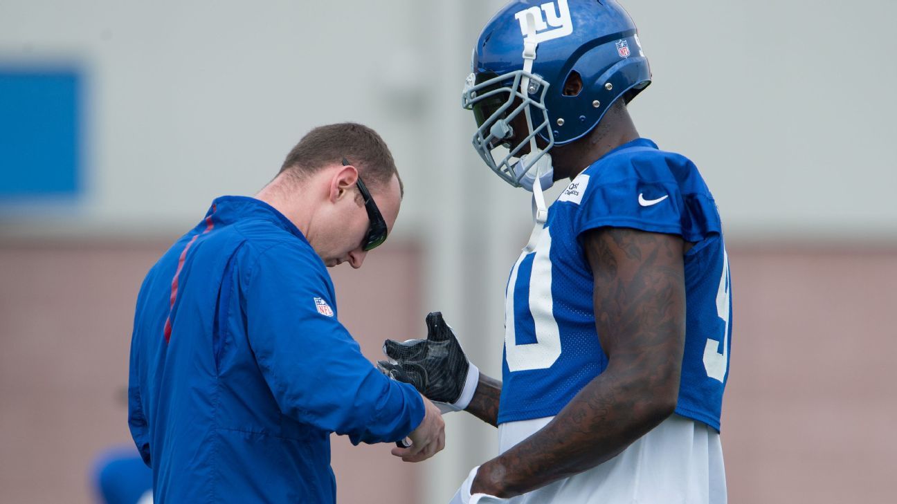 Jason Pierre-Paul: Right hand holding up in full-contact drills - ESPN