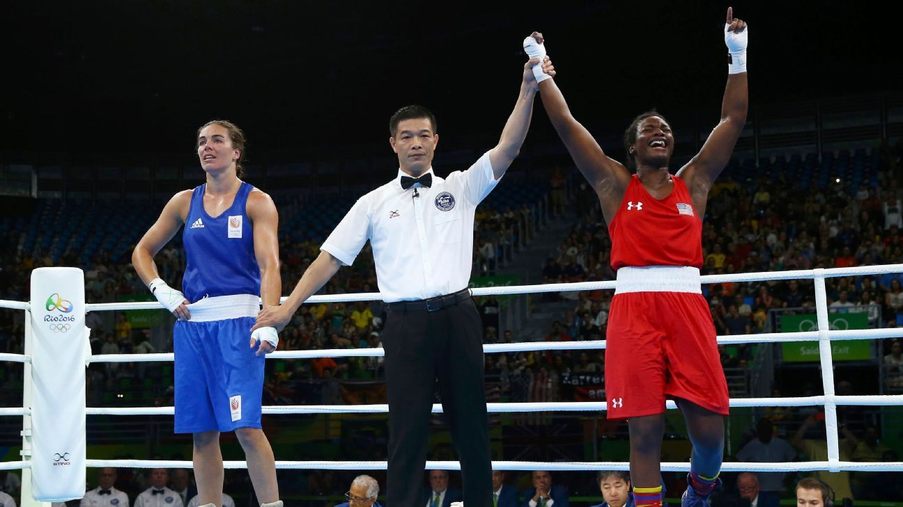 American boxer Claressa Shields repeats as Olympic middleweight gold ...