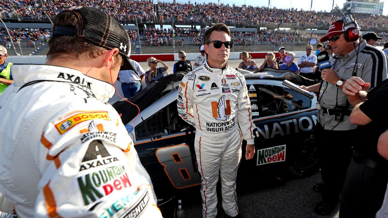 NASCAR - Jeff Gordon having fun while substituting for Dale Earnhardt ...