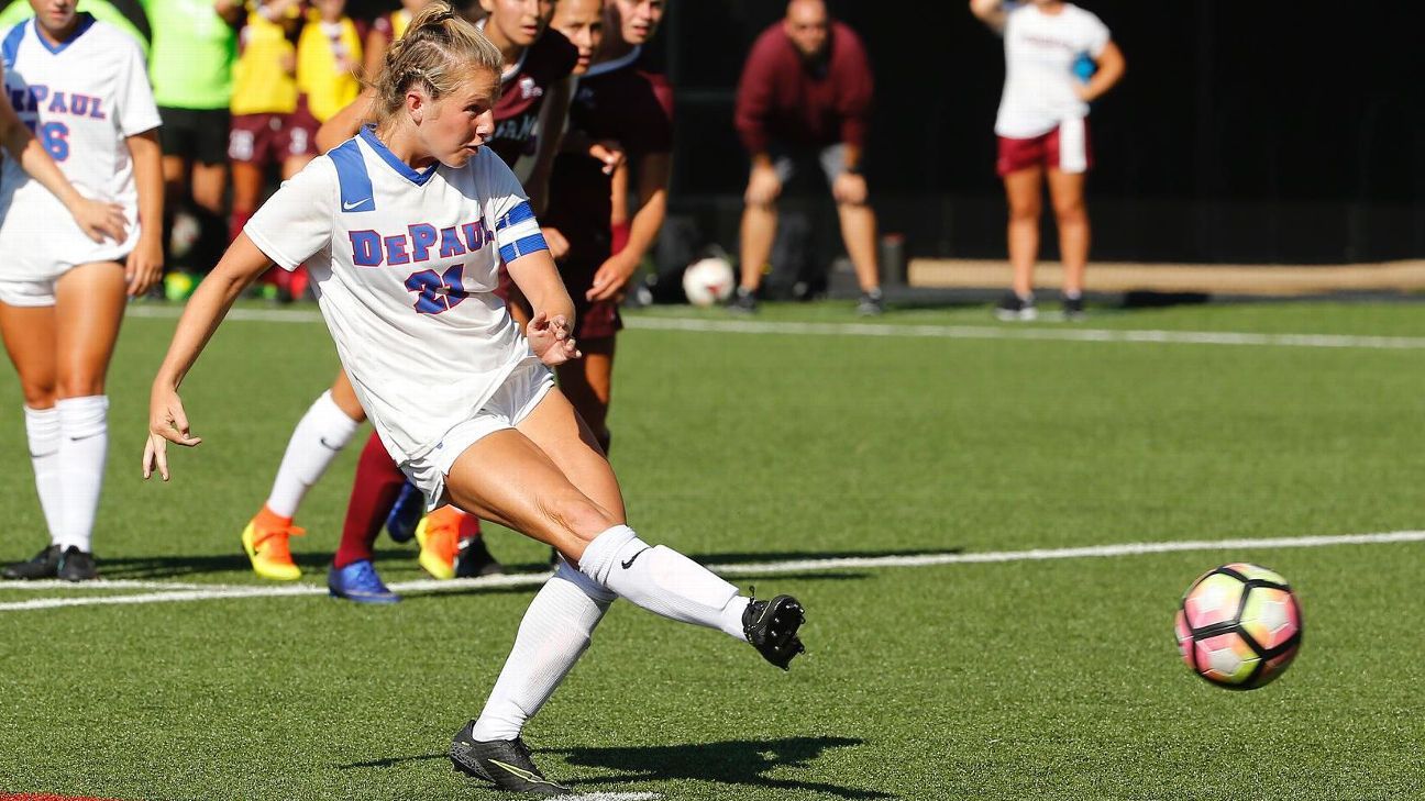 NCAA women's soccer -- DePaul Blue Demons' Abby Reed named espnW soccer ...