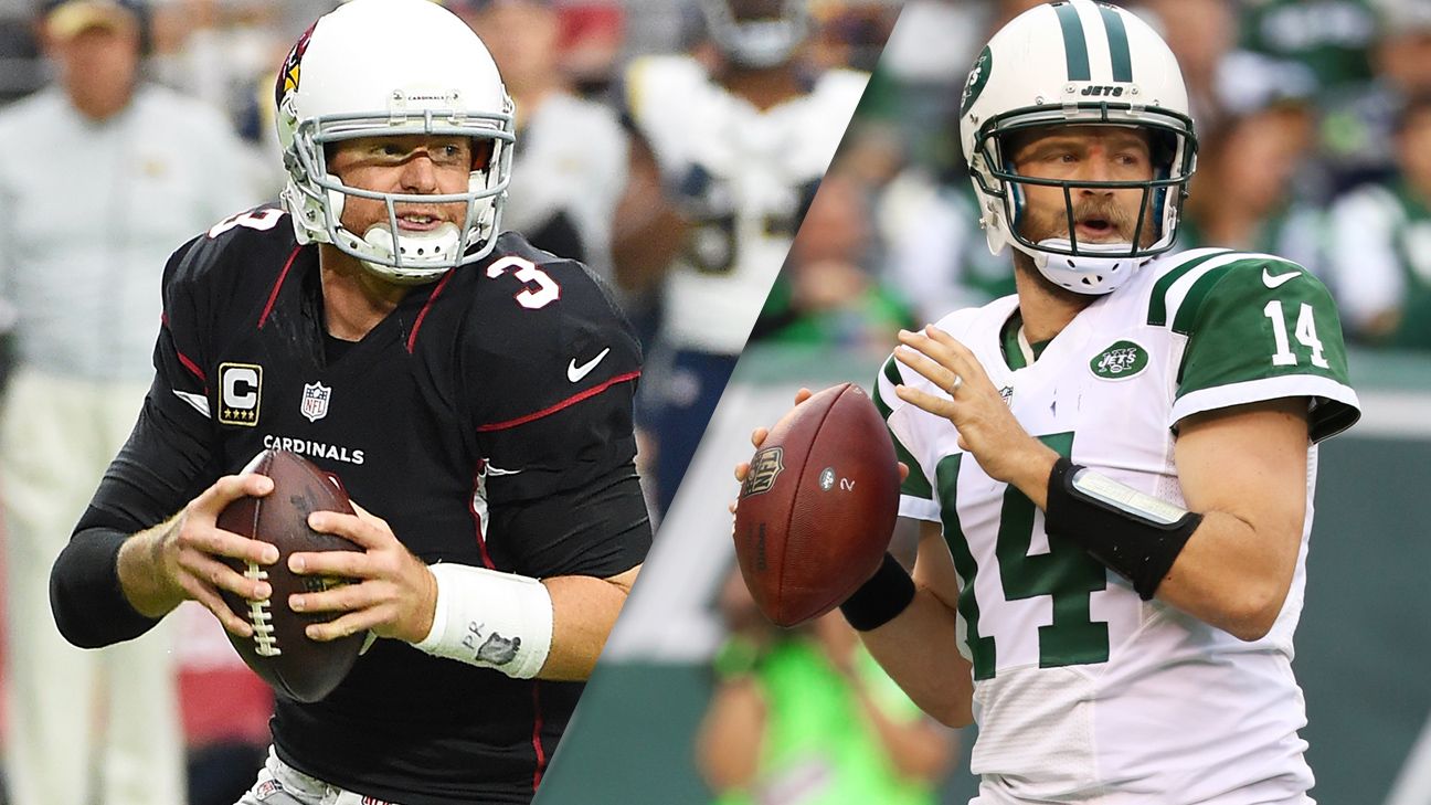 Will Jets' Ryan Fitzpatrick or Cards' Carson Palmer get back on track ...