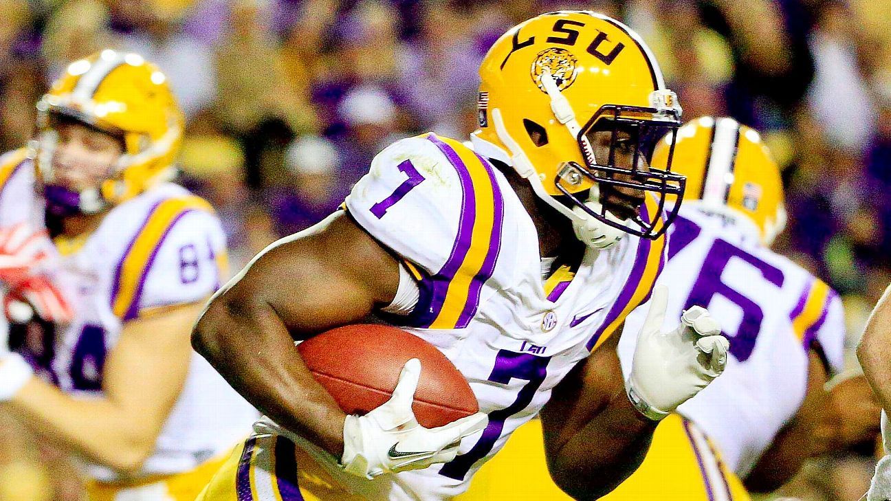 Leonard Fournette smashes LSU Tigers rushing record in return - ESPN ...