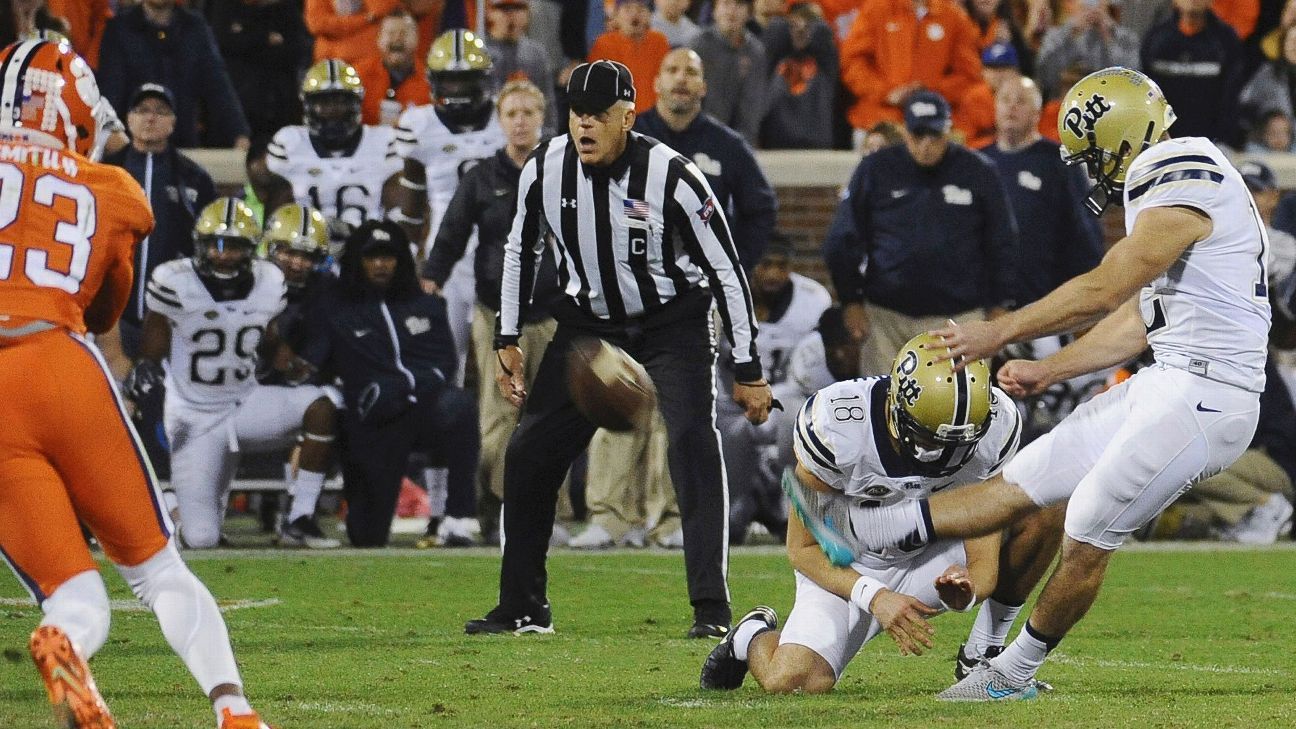 Pittsburgh Panthers kicker Chris Blewitt rarely misses - ESPN - ACC ...