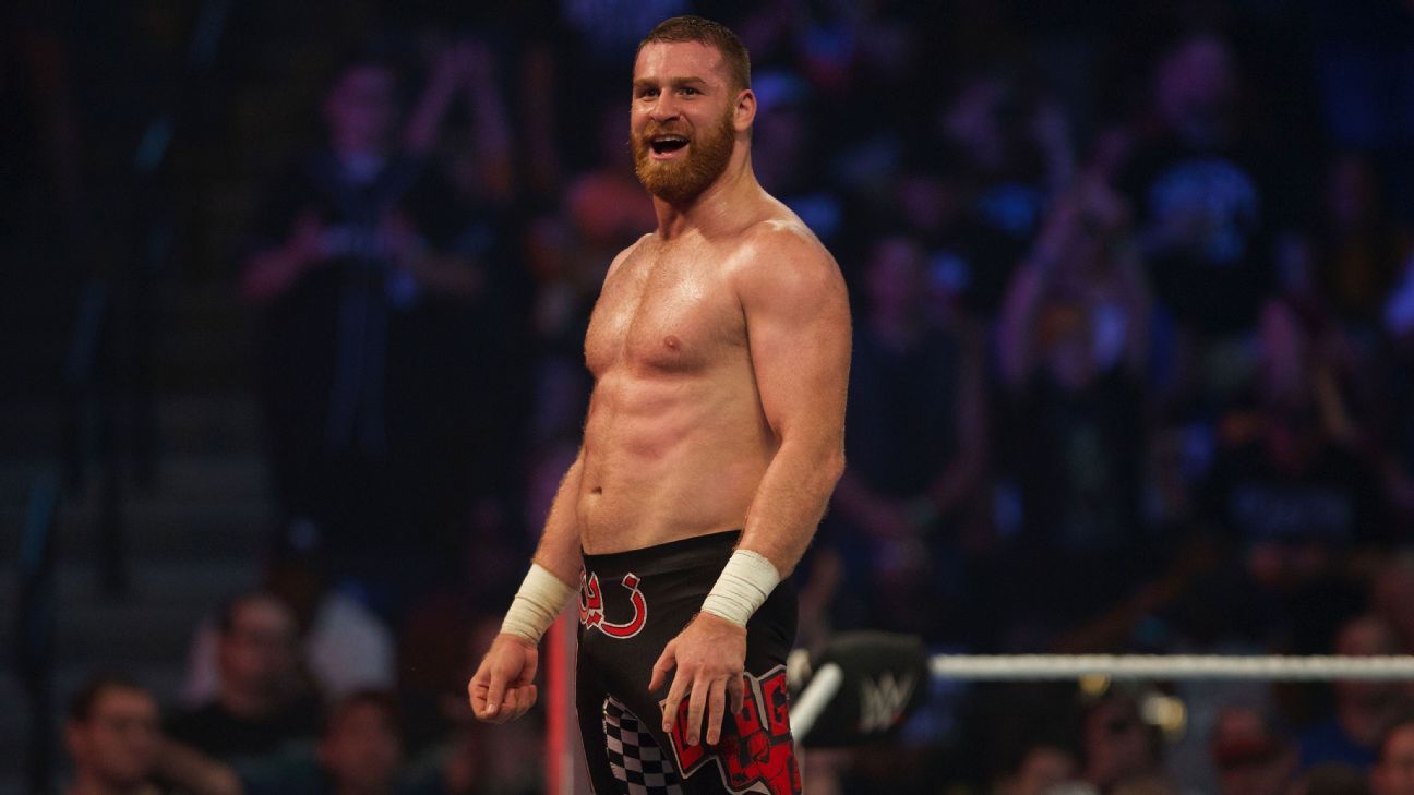 Rami Sebei, who portrays WWE superstar Sami Zayn, works against the ...