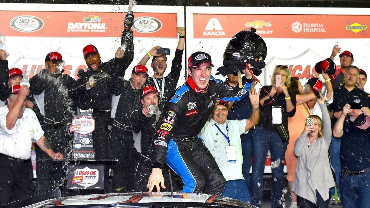 Austin Theriault wins accident-ended ARCA race at Daytona