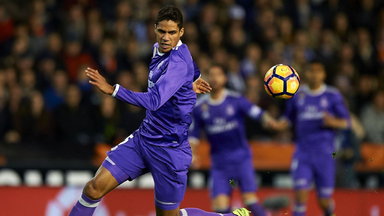 Real Madrid's Raphael Varane Pepe back in training ahead of Atletico ...