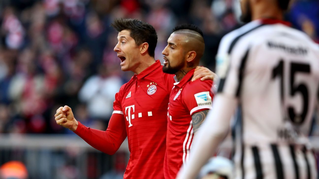 Bayern Munich go 10 clear with Eintracht win; Leipzig, Dortmund lose - ESPN