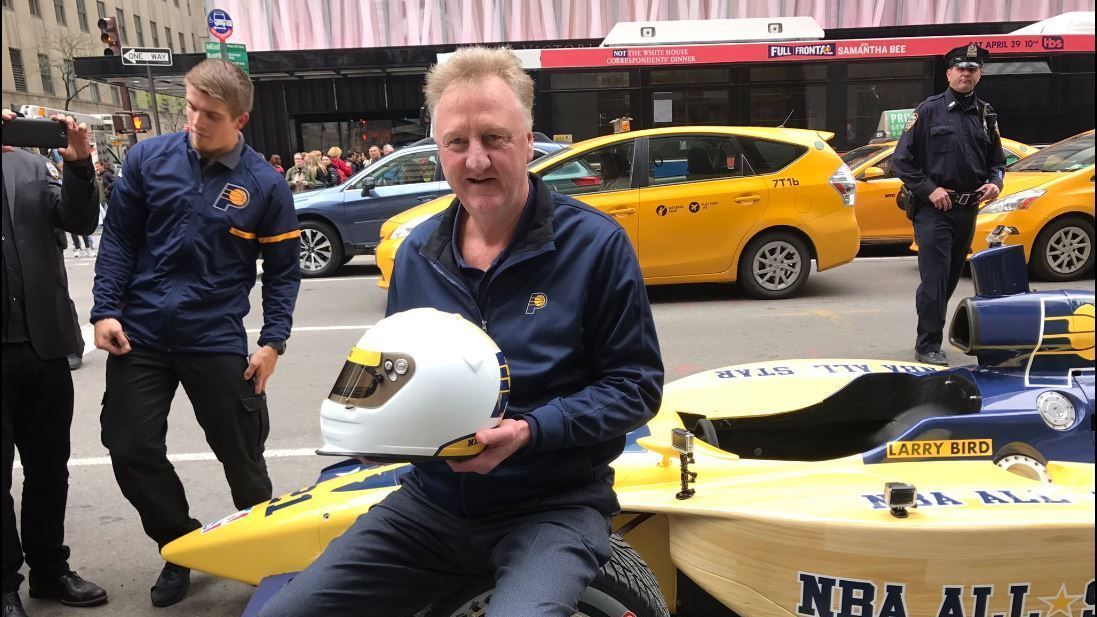 Larry Bird showed up to the NBA's headquarters driving an Indy car - ESPN