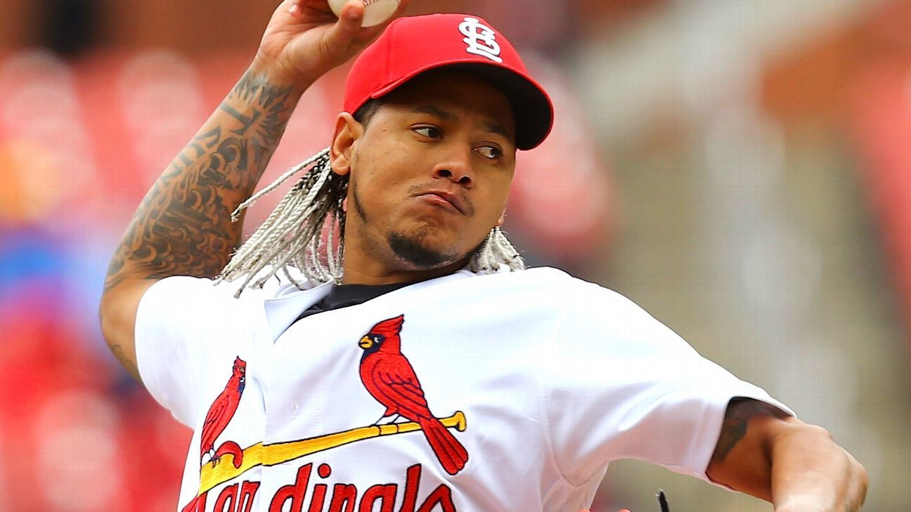 St. Louis Cardinals pitcher Carlos Martinez throws away braided hair ...