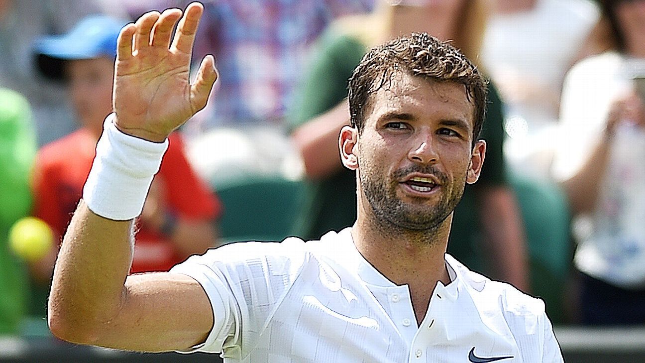 Grigor Dimitrov quietly going about his business on Wimbledon ...